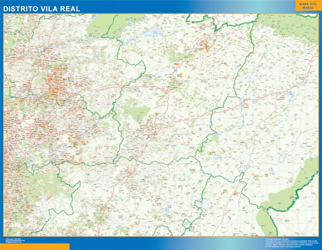 Mapa distrito Setubal para pared | Mapas Santander y Cantabria